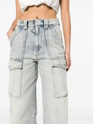 MARANT ETOILE Heilani Mid-rise Faded-effect Jeans