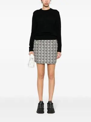 Moncler Embroidered-logo Crew-neck Jumper - Black
