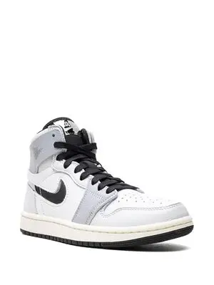 JORDAN Air 1 Zoom Cmft 2 Metallic Silver Sneakers - Grey