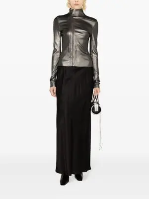 Rick Owens Gary Metallic-leather Jacket - Silver