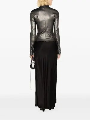 Rick Owens Gary Metallic-leather Jacket - Silver
