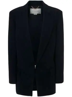 Victoria Beckham Peak-lapel Wool-cashmere Blazer - Blue