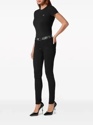 Philipp Plein Strass Stretch-denim Leggings