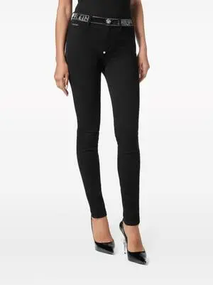 Philipp Plein Strass Stretch-denim Leggings