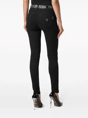 Philipp Plein Strass Stretch-denim Leggings