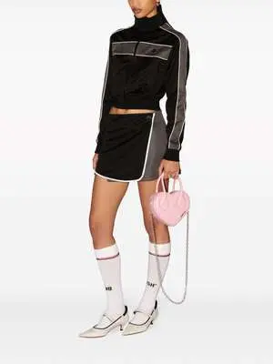 AMBUSH Zip-up Striped Sweatshirt - Black