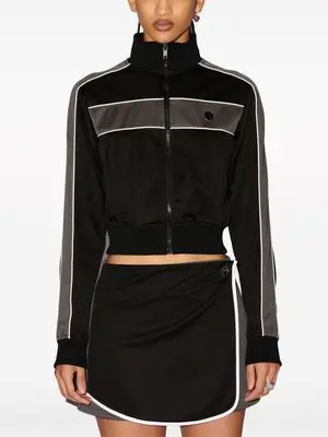 AMBUSH Zip-up Striped Sweatshirt - Black