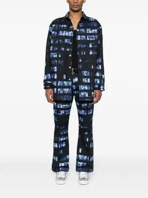 Off-White Windows-print Flared Jeans