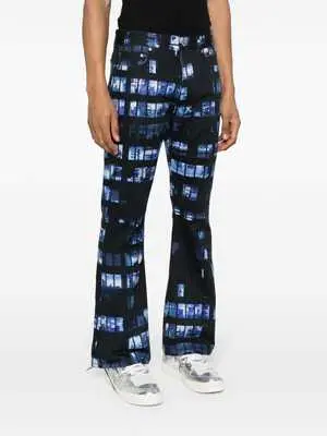 Off-White Windows-print Flared Jeans