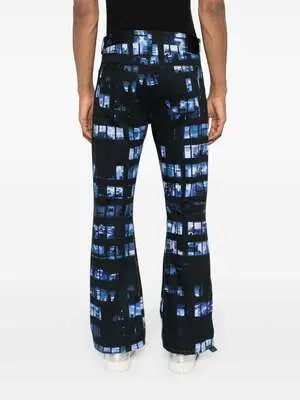 Off-White Windows-print Flared Jeans
