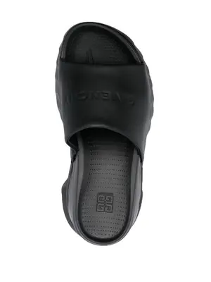 Givenchy Logo Debossed Leather Slides