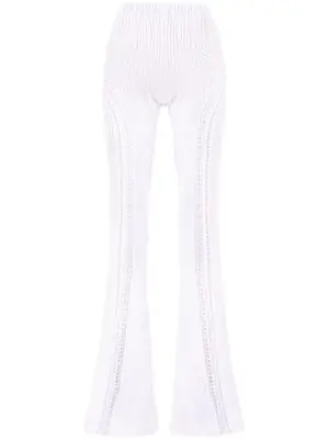 ROBERTA EINER Disco Open-knit Trousers - White