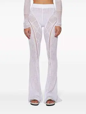 ROBERTA EINER Disco Open-knit Trousers - White