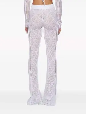 ROBERTA EINER Disco Open-knit Trousers - White