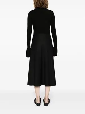 JOSEPH Mixed Media Duperre Midi Dress