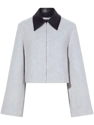 Proenza Schouler Bridget Leather-collar Cropped Jacket