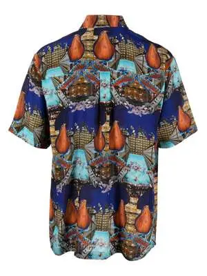 Henrik Vibskov Transfered Graphic-print Crepe Shirt