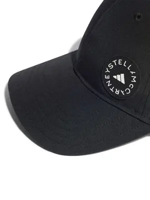 Adidas By Stella Mccartney Logo-print Cap - Black