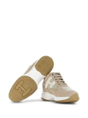 Hogan Interactive Logo-embossed Sneakers - Neutrals