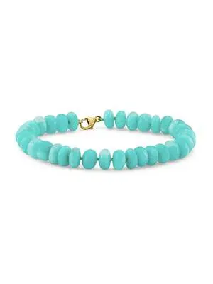 Jia Jia Oracle 14k Yellow Gold & Amazonite Beaded Bracelet - Smoke