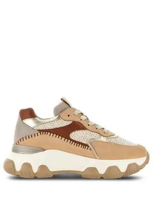 Hogan Hyperactive Panelled Suede Sneakers - Neutrals