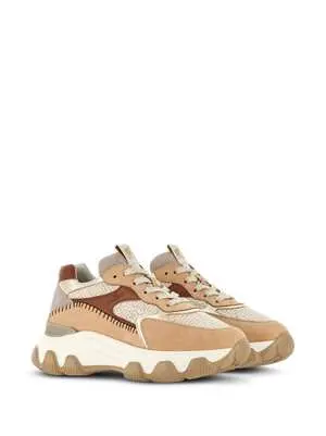 Hogan Hyperactive Panelled Suede Sneakers - Neutrals