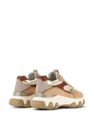 Hogan Hyperactive Panelled Suede Sneakers - Neutrals