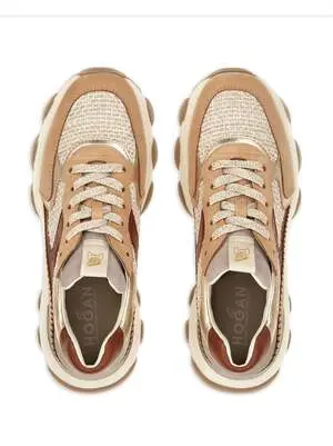 Hogan Hyperactive Panelled Suede Sneakers - Neutrals
