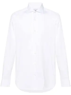 D4.0 Plain Cotton Shirt - White