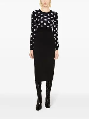 Dolce & Gabbana Dg-logo Jacquard Sweater - Black
