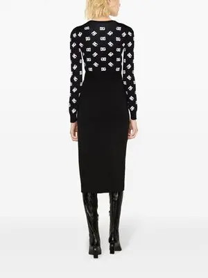Dolce & Gabbana Dg-logo Jacquard Sweater - Black