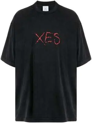 Vetements Xes Cotton T-Shirt - Black | Editorialist