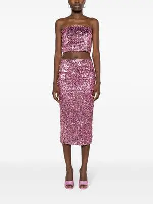 ROTATE BY BIRGER CHRISTENSEN Sequined Bandeau Top
