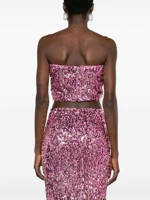 ROTATE BY BIRGER CHRISTENSEN Sequined Bandeau Top
