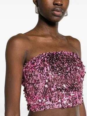 ROTATE BY BIRGER CHRISTENSEN Sequined Bandeau Top