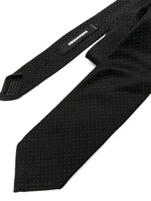 Dsquared2 Micro-dot Print Tie - Black