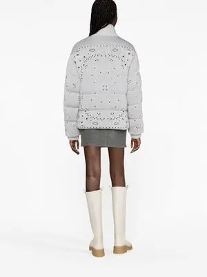 Alanui Bandana-print Down Jacket - Grey