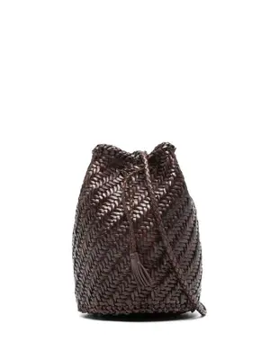 Dragon Diffusion Pompom Double Jump Bucket Bag - Brown