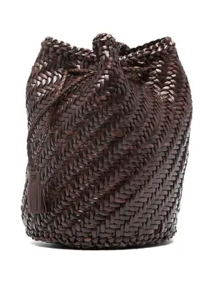 Dragon Diffusion Pompom Double Jump Bucket Bag - Brown