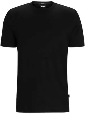 BOSS Monogram-jacquard Cotton T-shirt - Black