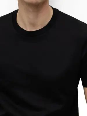 BOSS Monogram-jacquard Cotton T-shirt - Black