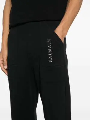 Balmain Wide-leg Cotton Track Pants