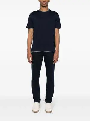 Brunello Cucinelli Layered-effect T-shirt - Blue