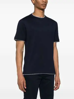 Brunello Cucinelli Layered-effect T-shirt - Blue
