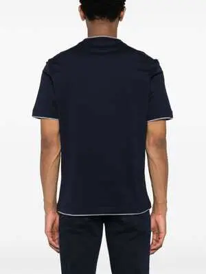 Brunello Cucinelli Layered-effect T-shirt - Blue