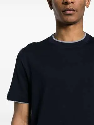 Brunello Cucinelli Layered-effect T-shirt - Blue