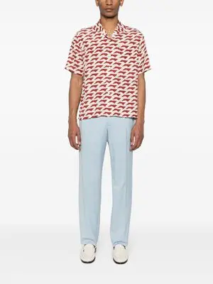 Rhude Geometric-pattern Silk Shirt