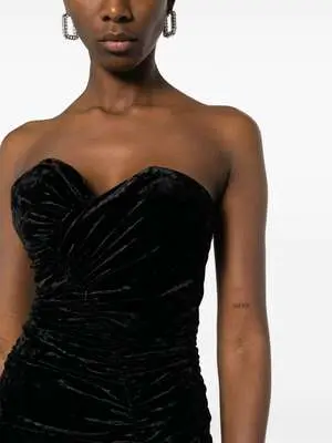 Alexandre Vauthier Crushed Velvet Maxi Dress