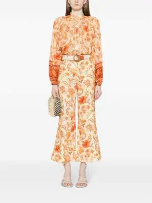 Zimmermann Junie Floral-print Blouse - Orange