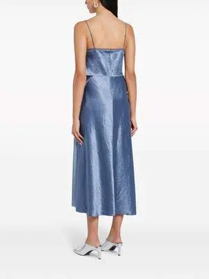 Vince Sheer Panelled Slip Dress - Blue